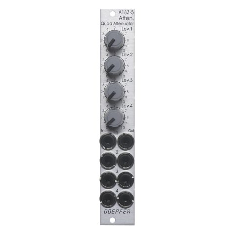 A-183-5 Quad Attenuator - A-100 Eurorack Modular Synthesizer - 有限会社 福産起業 - FUKUSAN KIGYO CO,. LTD.